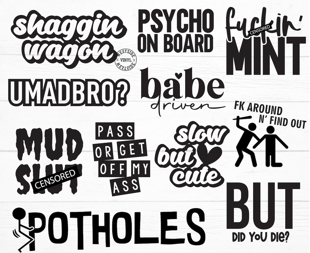 CAR DECAL SVG Bundle X11 - Svg Bundle - Car Decals - Svg Files - Svg ...