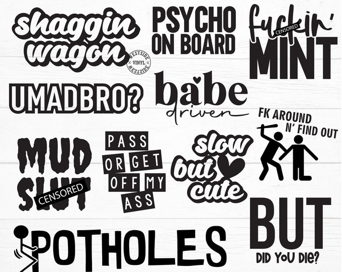 CAR DECAL SVG Bundle X11 Svg Bundle Car Decals Svg Files Svg Car Svg ...