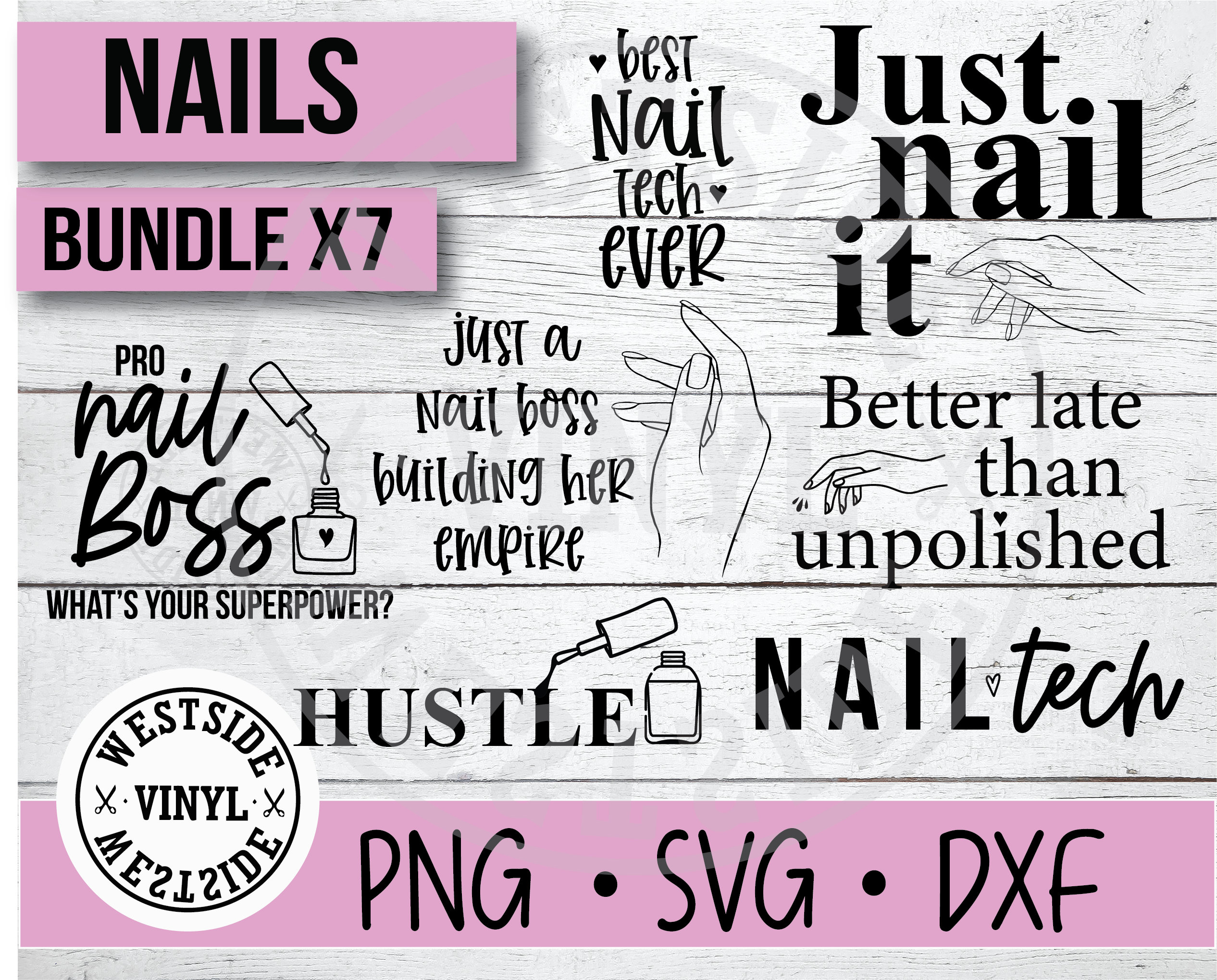 NAILS BUNDLE SVG Svg Files Nails Bundle Svg Nail Tech - Etsy