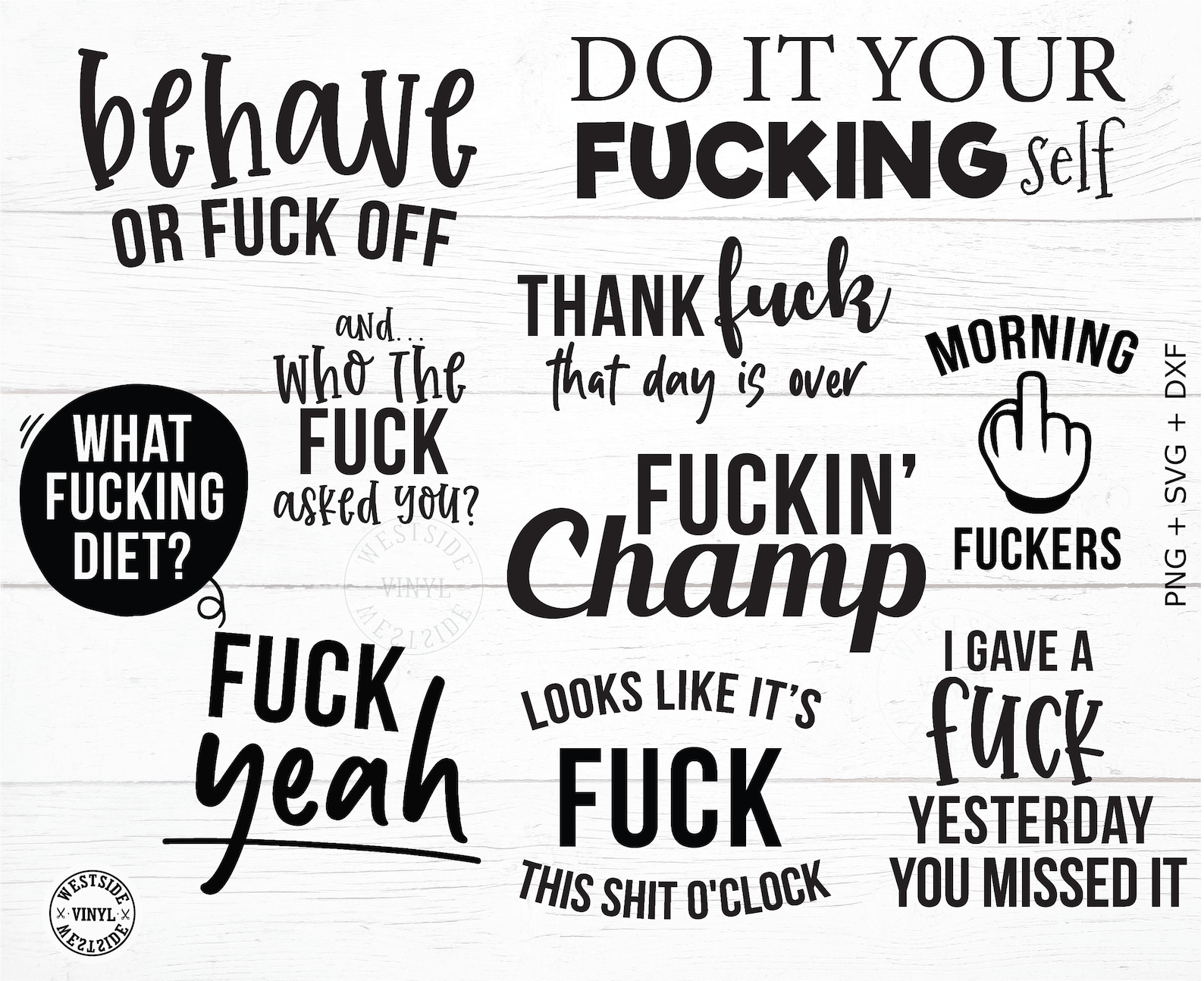 X7 BUNDLES SWEAR SVG Svg Files Funny Svg File Svg - Etsy UK