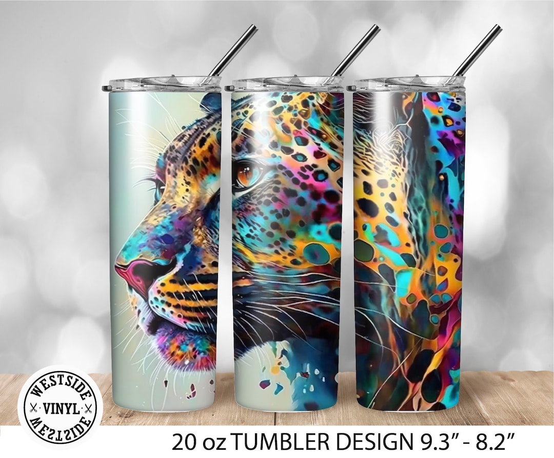 Colourful Tumbler Design - Tumbler Sublimation Files Bright Animals ...