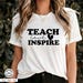 Teach Love Inspire Svg - Svg Download - Teacher Rainbow Svg - Cricut ...
