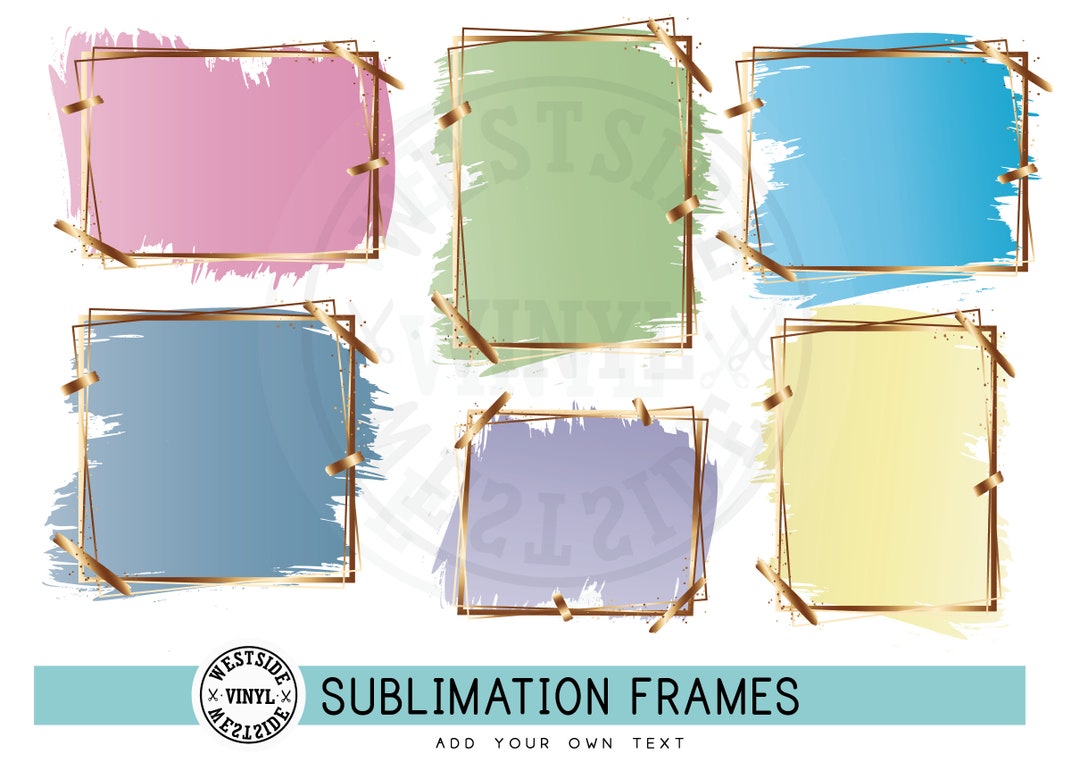 Sublimation Frames - Sublimation Templates - Watercolour Sublimation ...