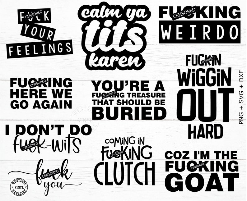 X10 Designs Swear Svg Bundle Mature Content Adults Svg - Etsy