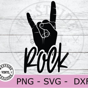 ROCK SVG FILE Svg Cut Files Rock on Rockstar Svg Rock on Svg music Svg ...