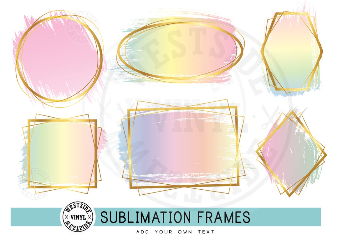 Sublimation Frames - Sublimation Templates - Watercolour Sublimation ...
