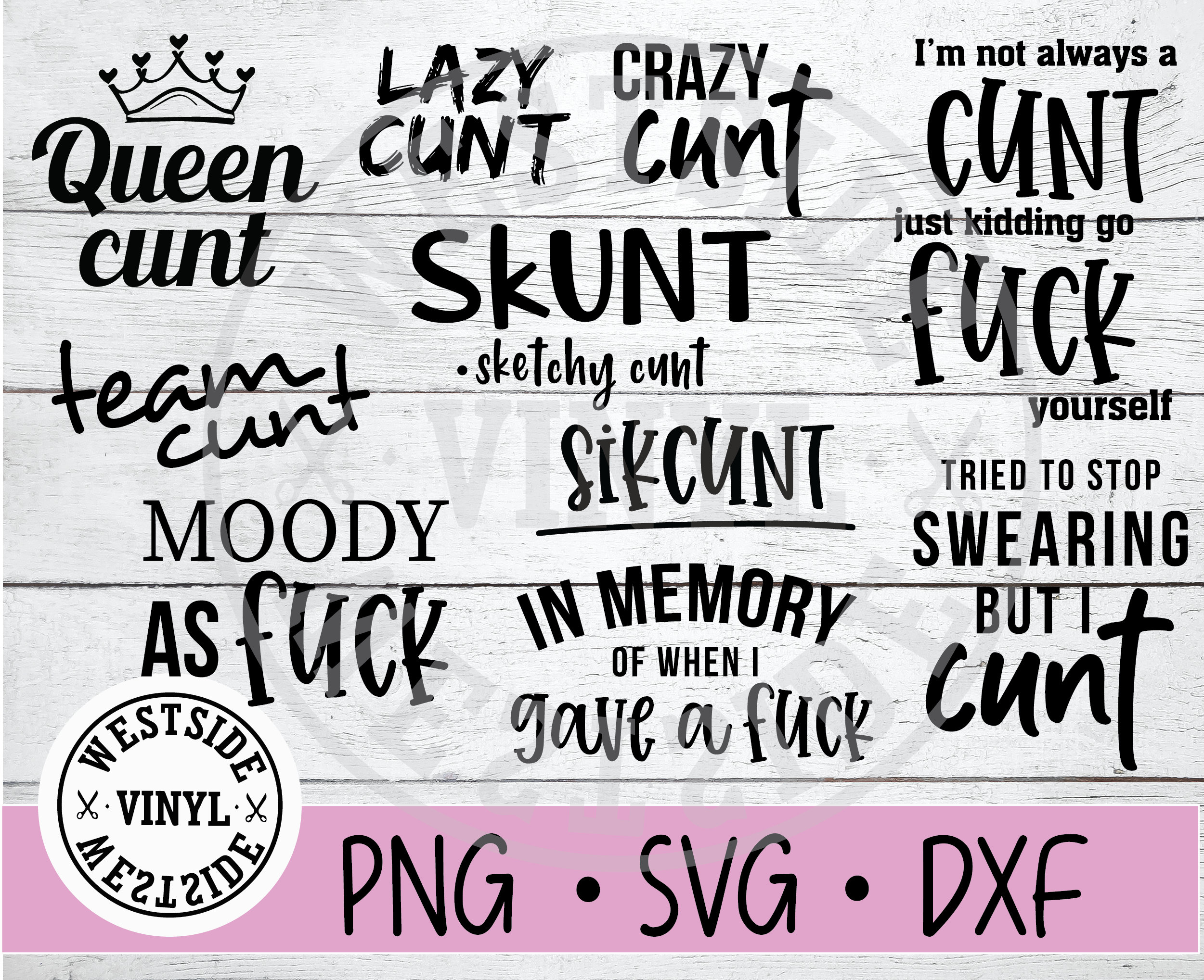 SWEAR BUNDLE SVG Svg Files Funny Svg Files Svg Novelty | Etsy Australia