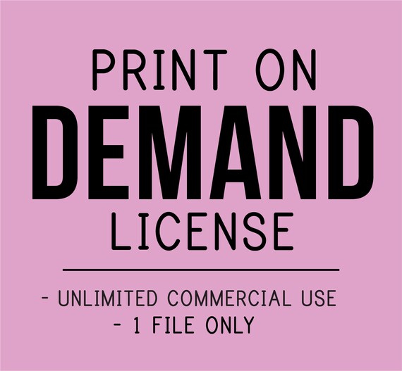 Extended License for Print on Demand Print on Demand Svg - Etsy Australia