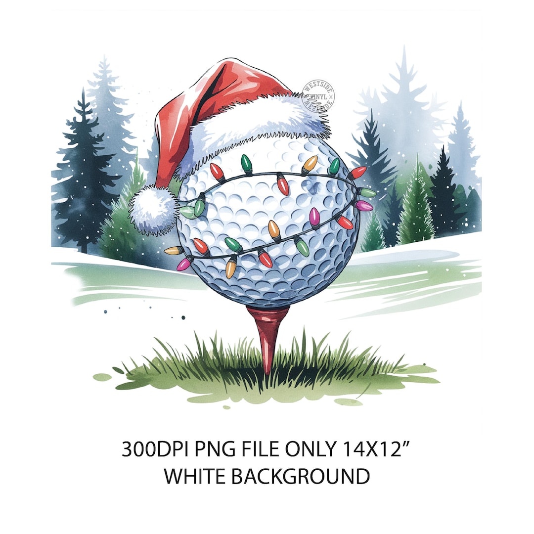 Golf Ball Christmas Sublimation File - Christmas Golf - Sublimation ...