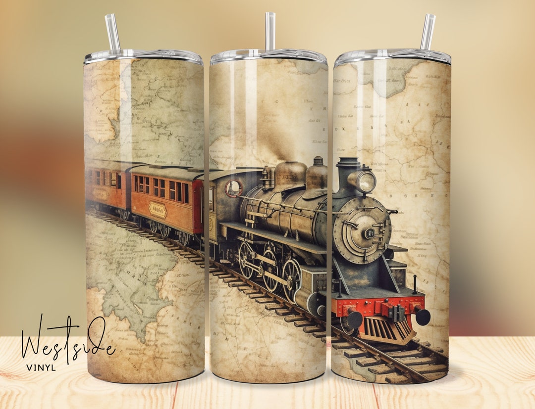 Train Tumbler Background - Tumbler Sublimation Files - Design for 20oz ...