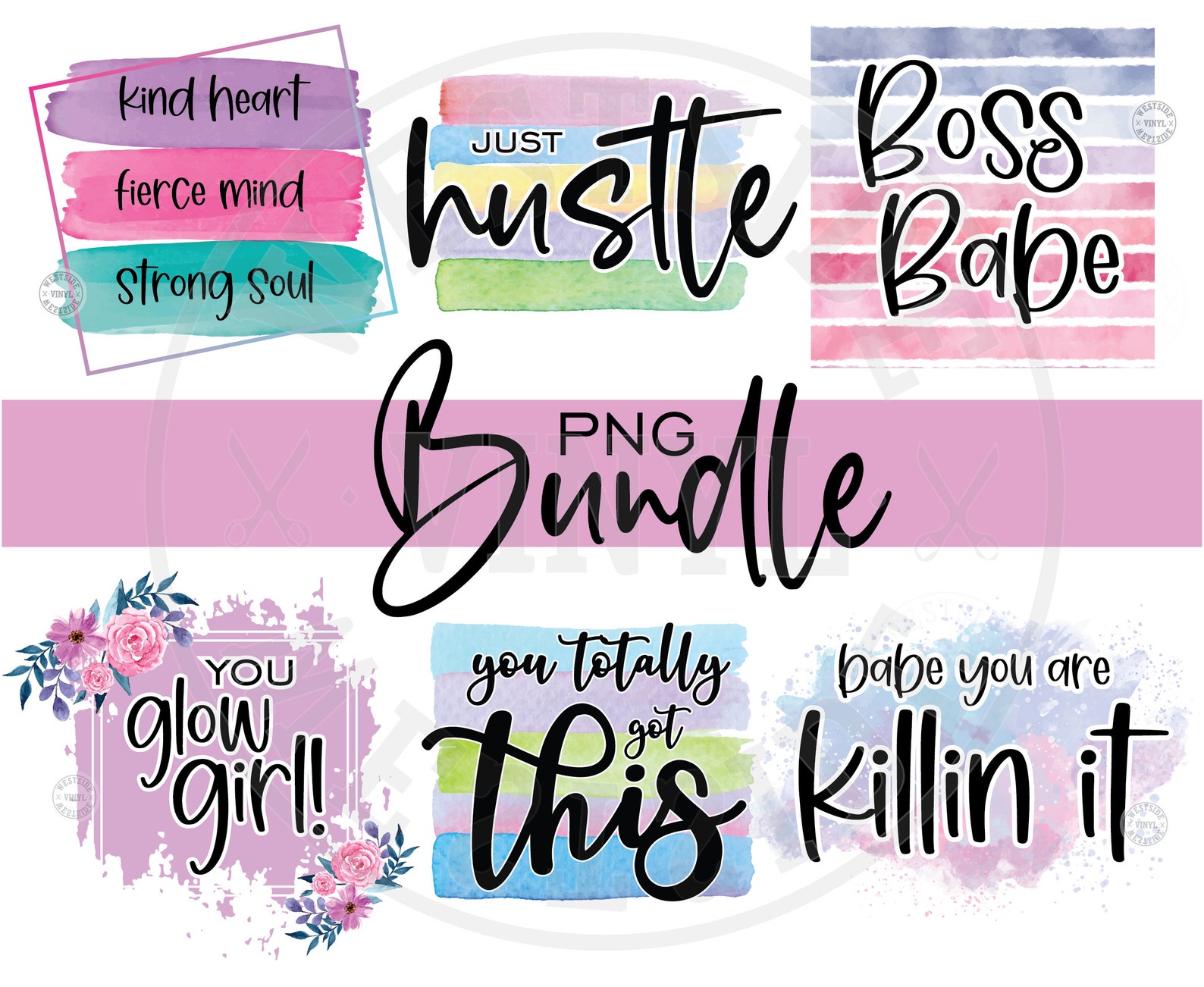 PNG BUNDLE - Sublimation Designs - Png Files - Watercolour Png Files ...