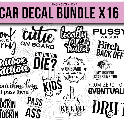 Decal Svg Bundle 7 - Etsy