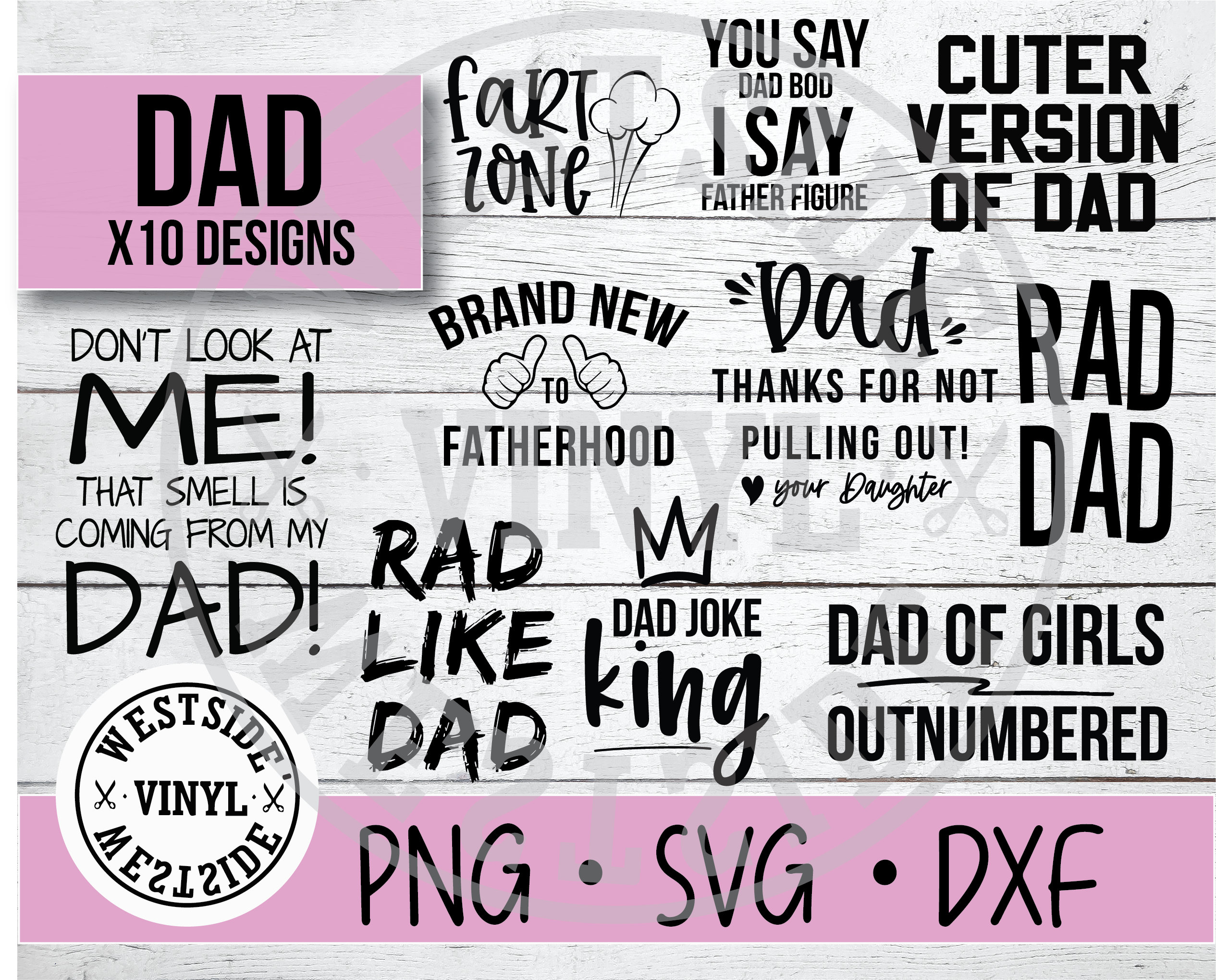 DAD BUNDLE SVG Svg Files Funny Svg Files Dads Svg - Etsy