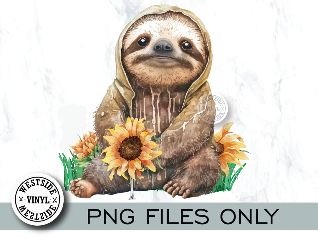 Cute Watercolour Sloth Sublimation Files Funny Mug Files Png Files ...