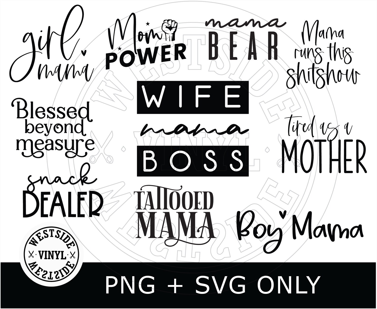 MUM SVG BUNDLE - Mom Svg Cut File - Svg File - Mom Files - Bundles - X6 ...