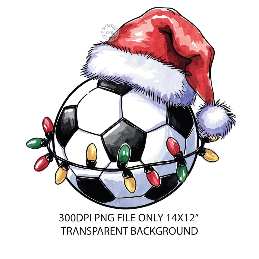 Soccer Ball Christmas Sublimation File - Christmas Soccer - Sublimation ...
