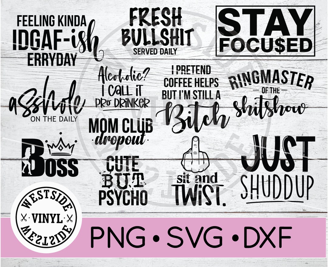 SVG BUNDLE X12 - Svg Bundle - Svg for Silhouette - Svg Files Funny ...