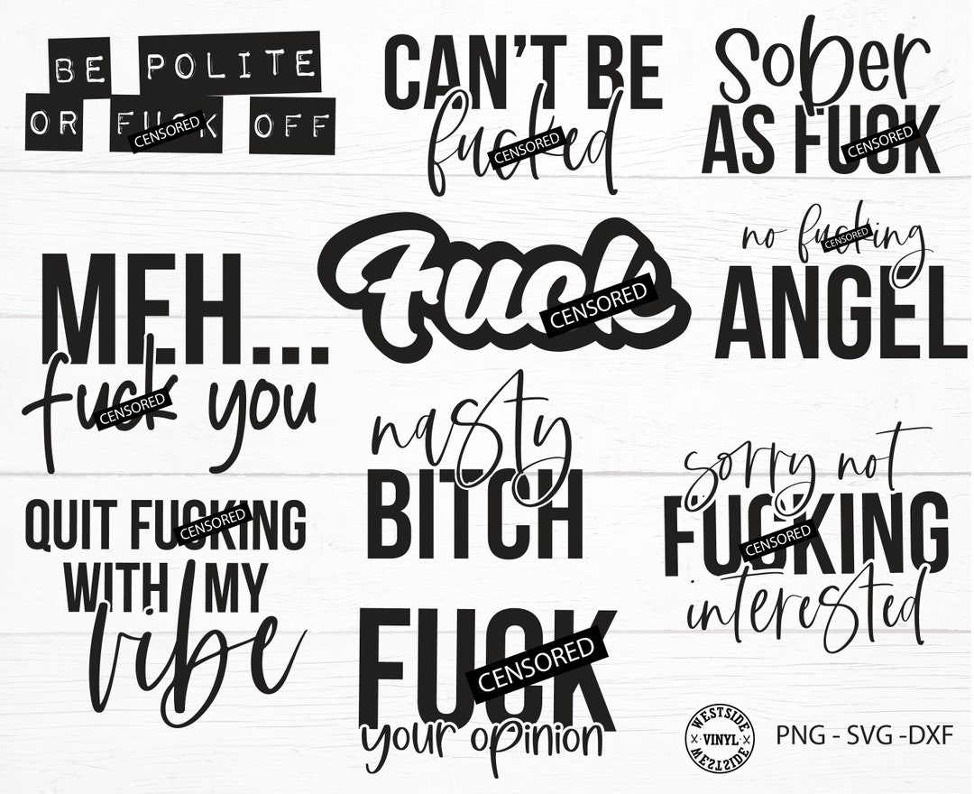 X10 SWEAR BUNDLE SVG - Sublimation Files - Svg Files - Novelty Svg ...