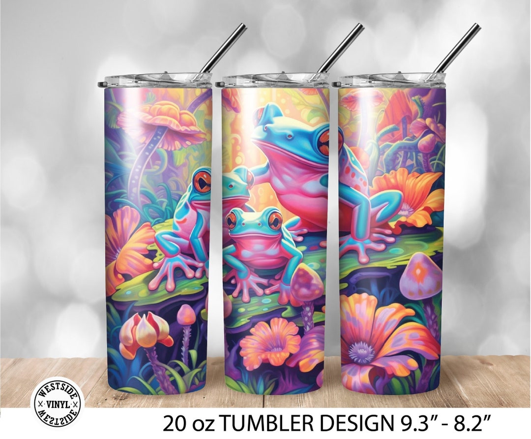 Frog Tumbler Wrap - Frogs Sublimation File Frog - Design for Tumbler ...