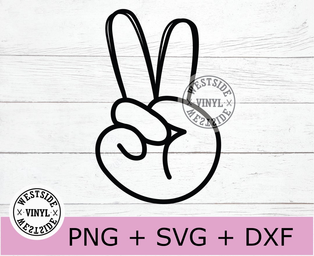 Fingers - Peace Sign - Peace Love Design - Hand Silhouettes - Etsy