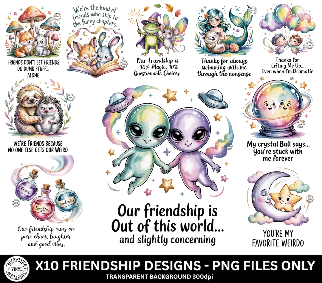Friendship Sublimation Designs Digital Download Only - Cute Sublimation ...