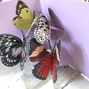 Pop up Card - 4 Flying Butterflies Design by 2totango - Etsy