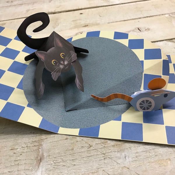 Cat Pop up Card - Etsy