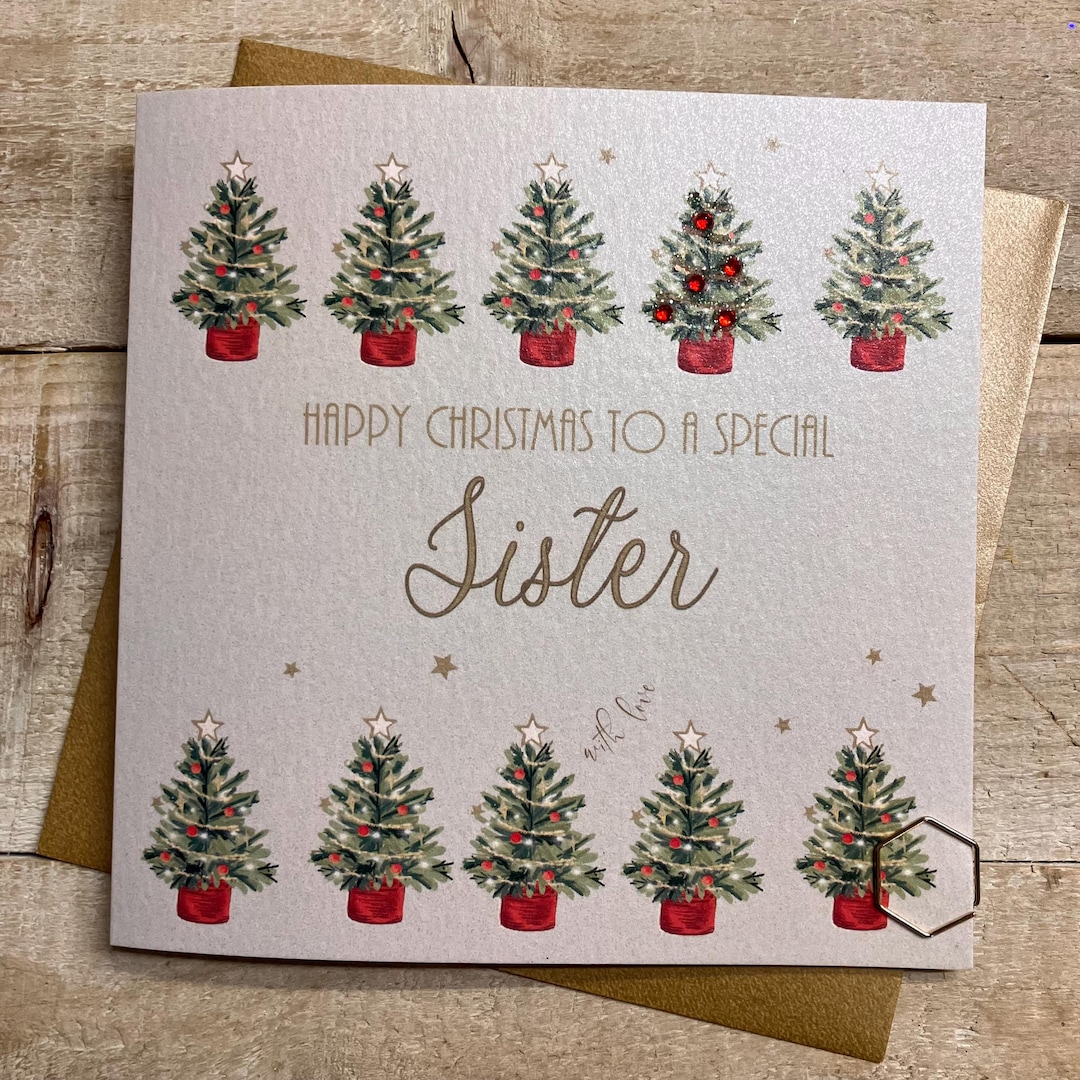 Sister, Sister & Brother-in-law, PARTNER, and Family Christmas Handmade Card - Special Sister ...