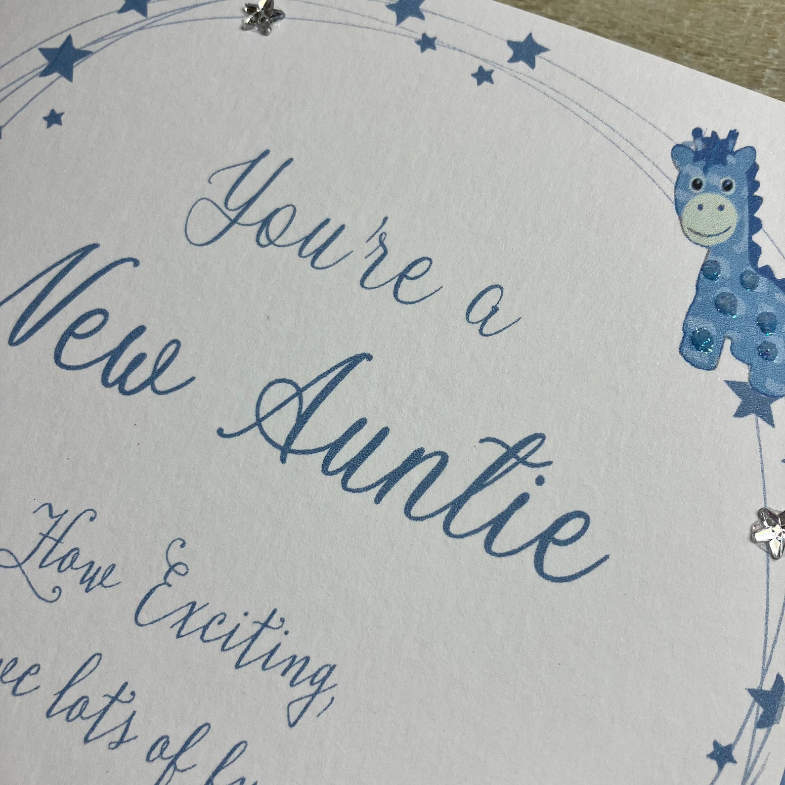 You’re a New Auntie & Uncle Handmade Card- New Baby Card ...