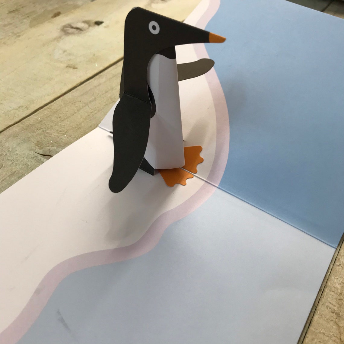 Pop up Card Penguin Design by 2totango Poppy - Etsy UK