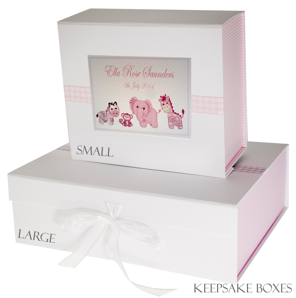 Personalised New Baby Keepsake Box Pink Toys Design PL2 - Etsy UK