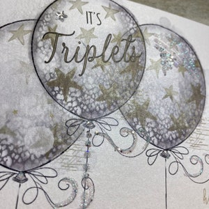 Twins - Triplets - New Babies Handmade Card - Twins Card, Triplets Card ...