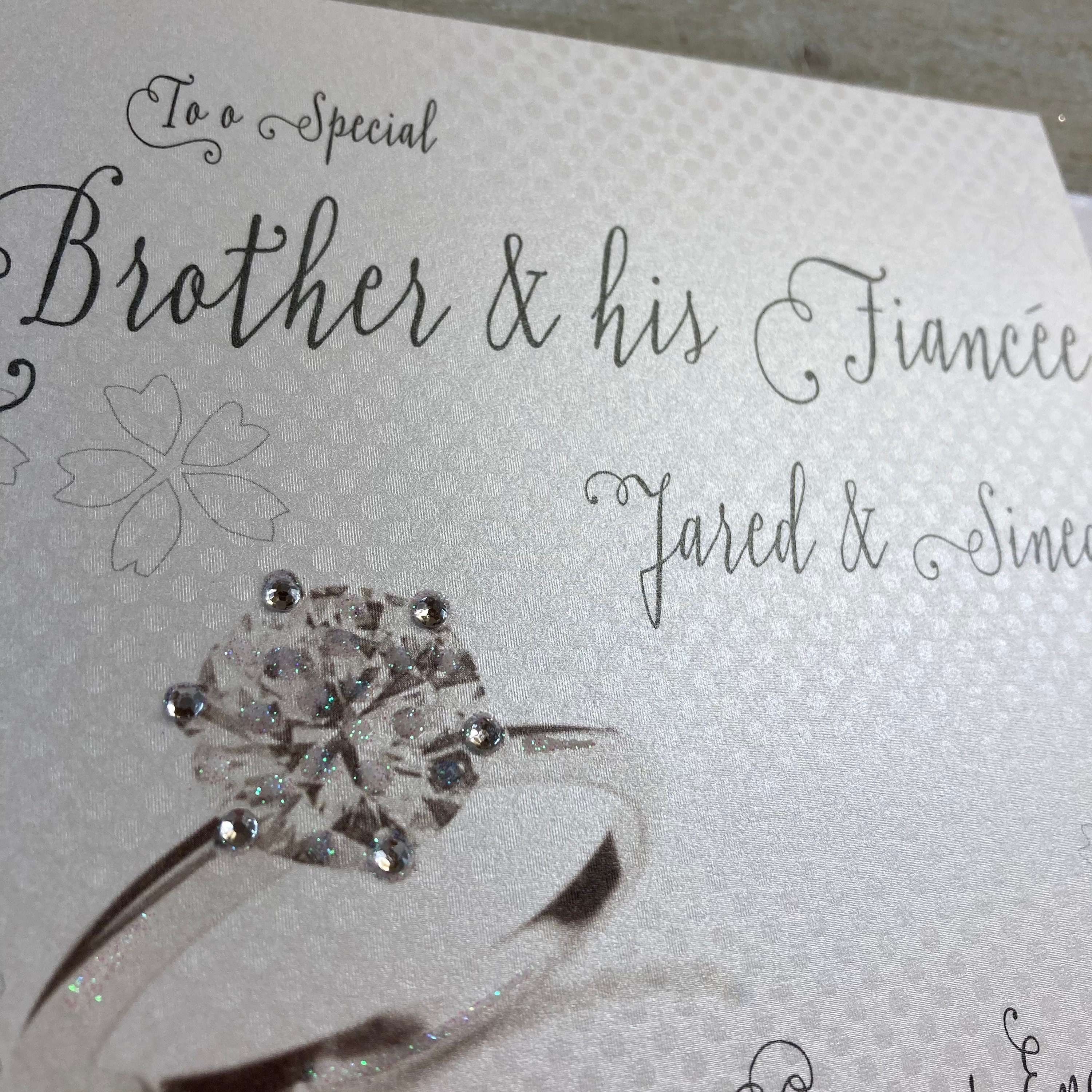 Brother & Fiancée or Sister and Fiancé Card - Engagement Ring Design ...
