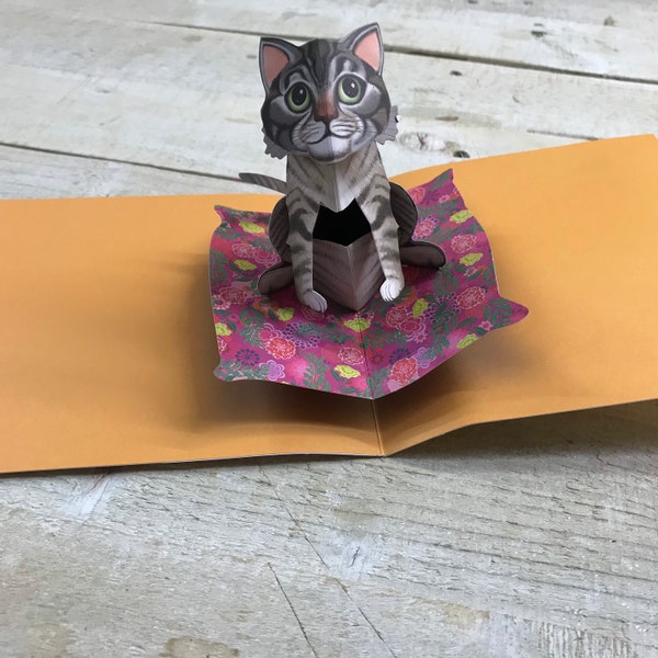 Cat Pop up Card - Etsy