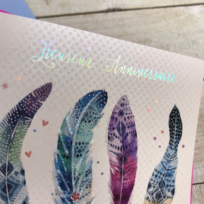 Joyeux Anniversaire French Birthday Card French Wording - Etsy UK