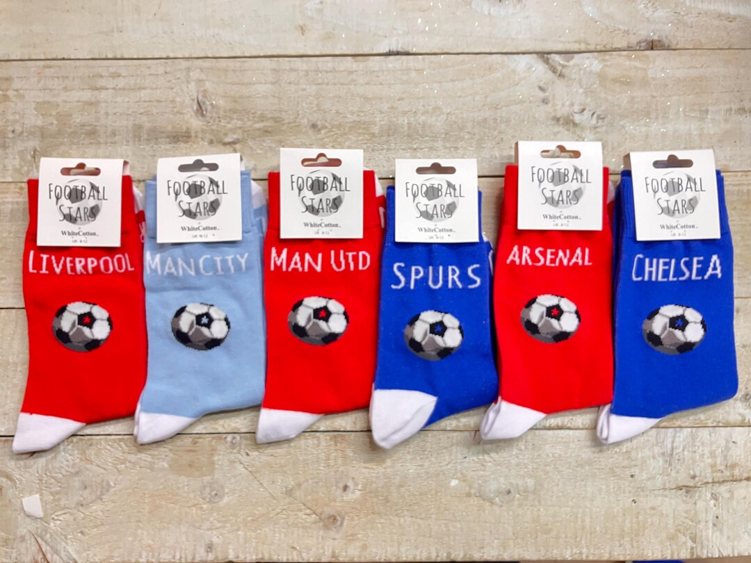 Football Lucky Socks or Pens - UK SIZE 2-7, 8-12, BABY Luxury Cotton ...
