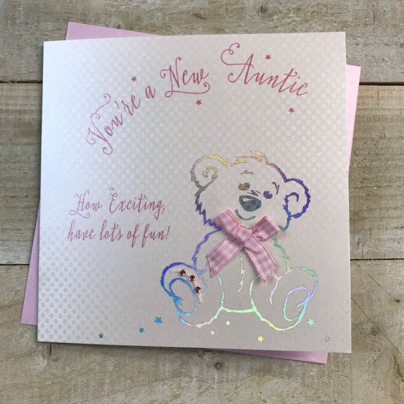 Youre a New Auntie & Uncle Handmade Card New Baby Card - Etsy UK
