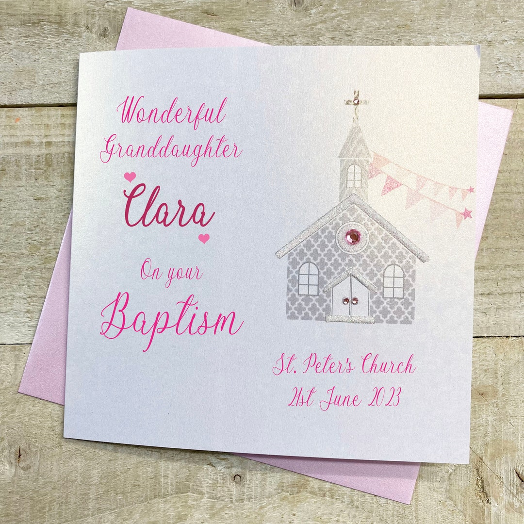 Personalised Special Granddaughter Daughter Niece Goddaughter Baptism ...