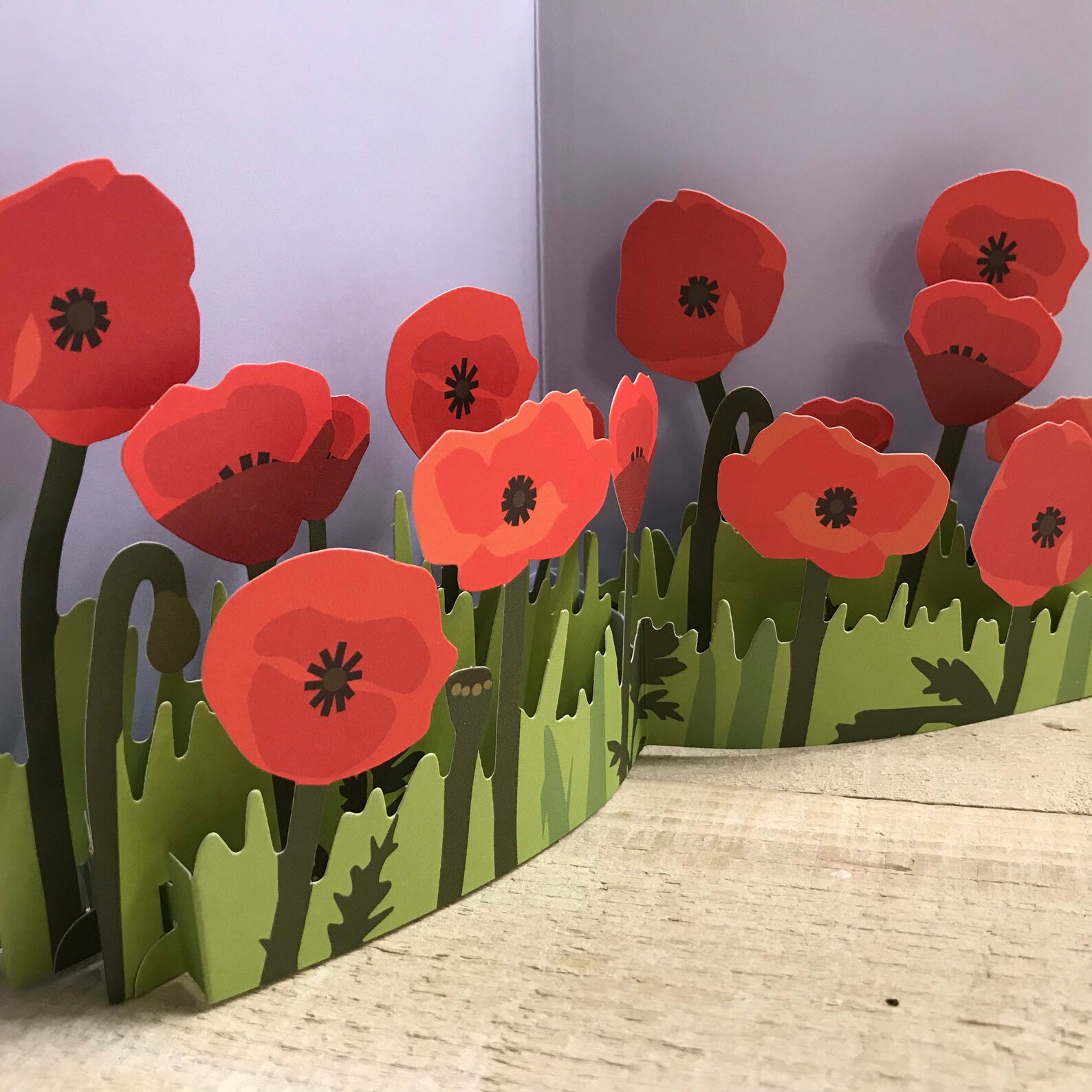 Pop up Card - Field of Poppies Design by 2totango - Poppy, Red Flowers ...