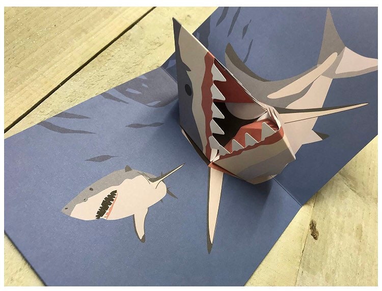 Pop up Card - Shark Design TTT1480 by 2totango - Etsy