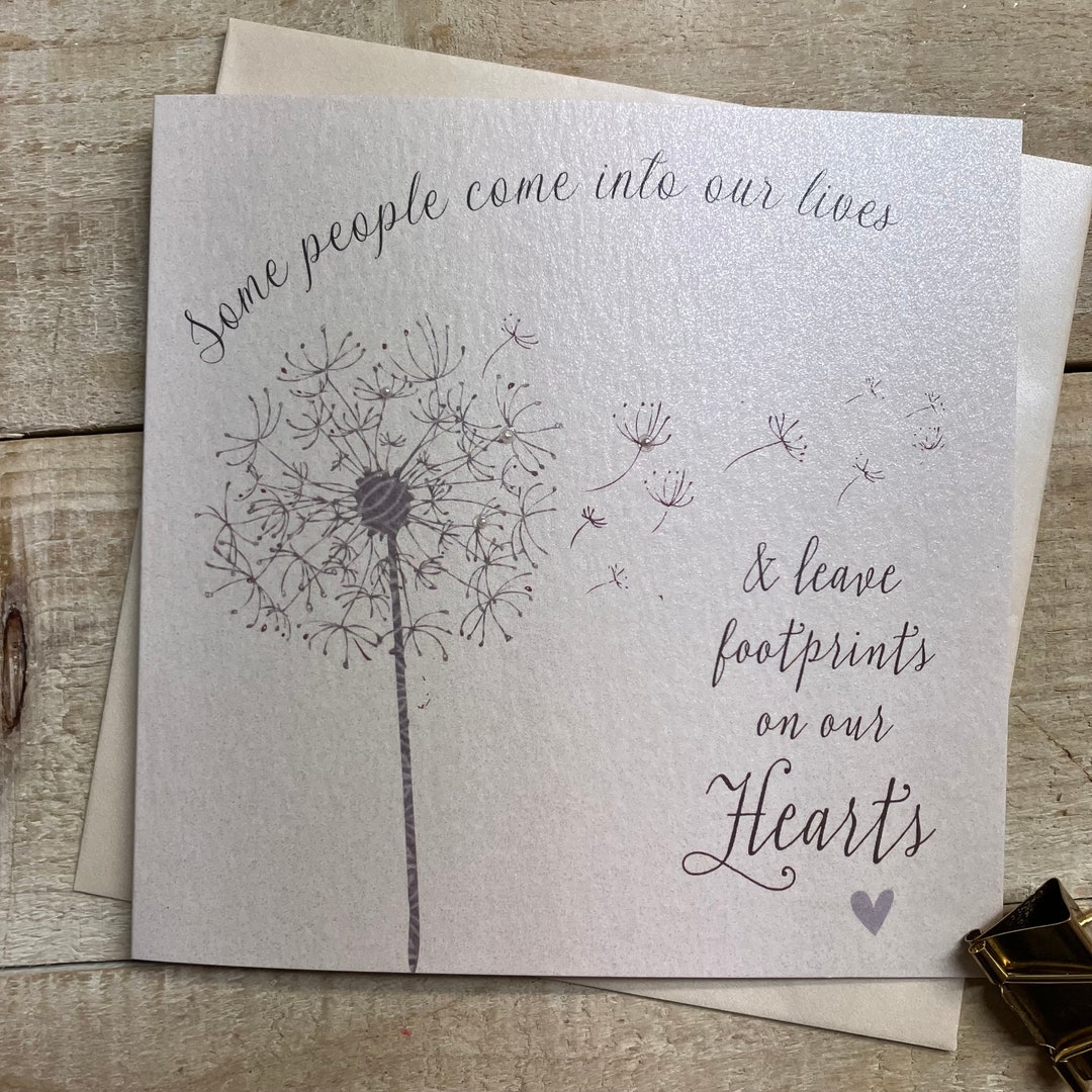 Sympathy Card - Wordy - Hearts & Footprints Dandelion - Loss of Someone ... Sympathy Card - Wordy - Hearts & Footprints Dandelion - Loss of Someone ...