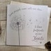 Sympathy Card Wordy Hearts & Footprints Dandelion Loss of Someone ...