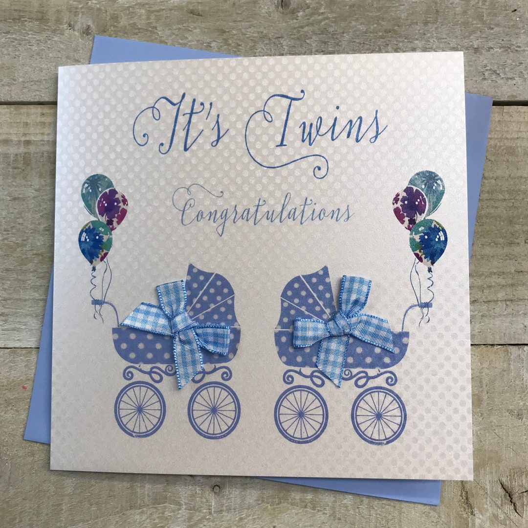 Twins - Triplets - New Babies Handmade Card - Twins Card, Triplets Card ...