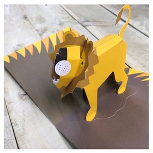 Pop up Card - Lion Design by 2totango - Etsy UK
