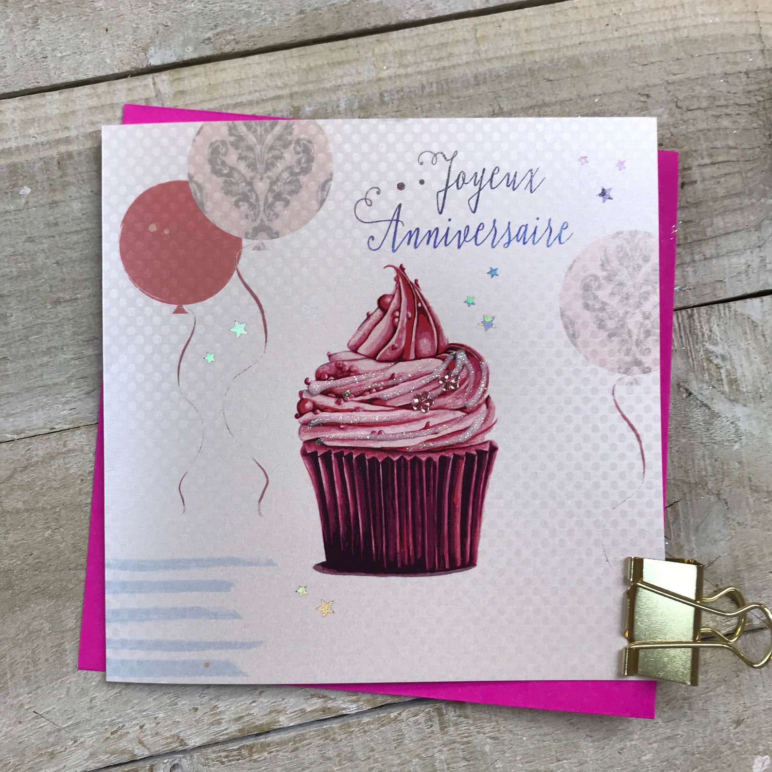 Joyeux Anniversaire French Birthday Card French Wording Happy Birthday ...