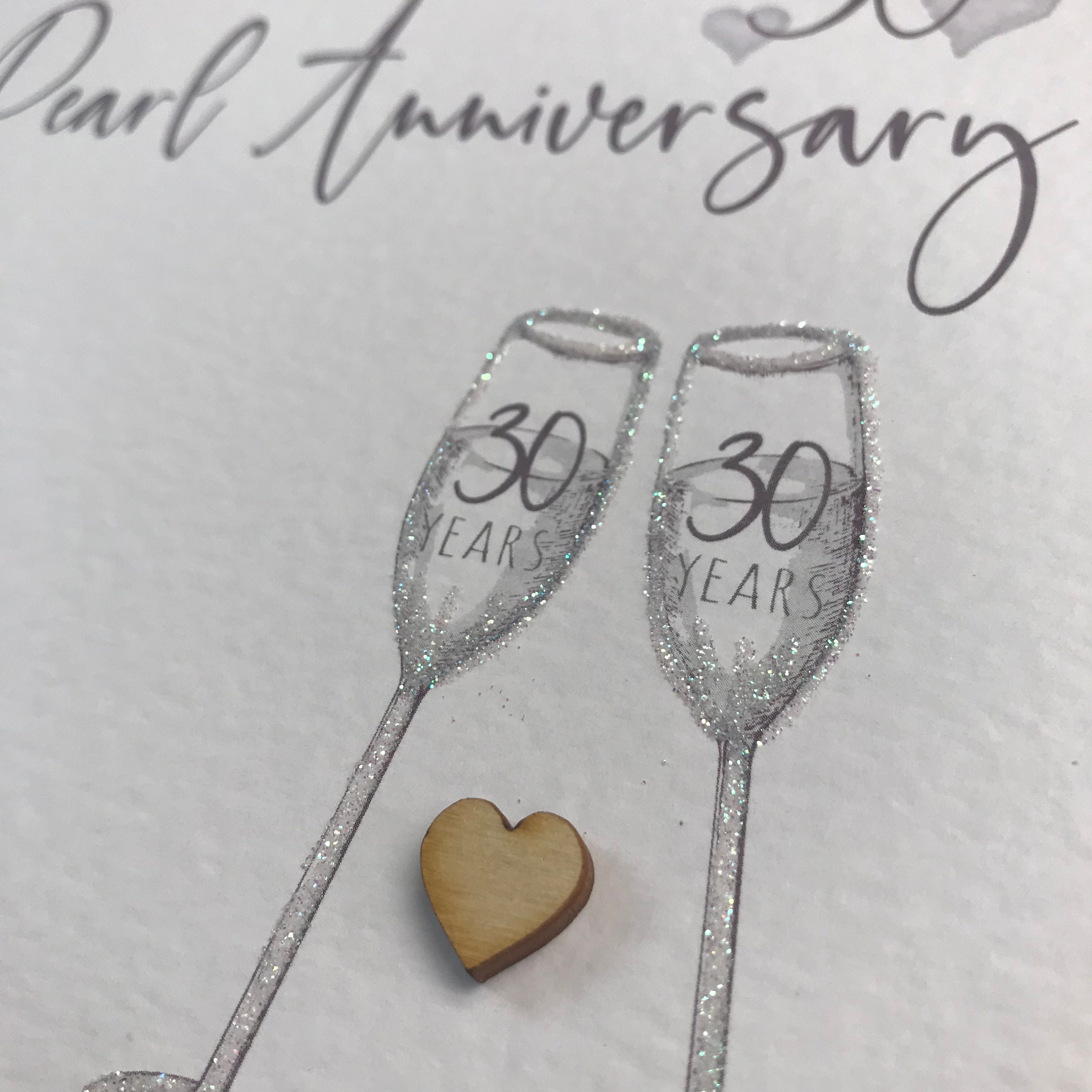 30th Pearl Anniversary Handmade Card Flutes Design Special - Etsy UK