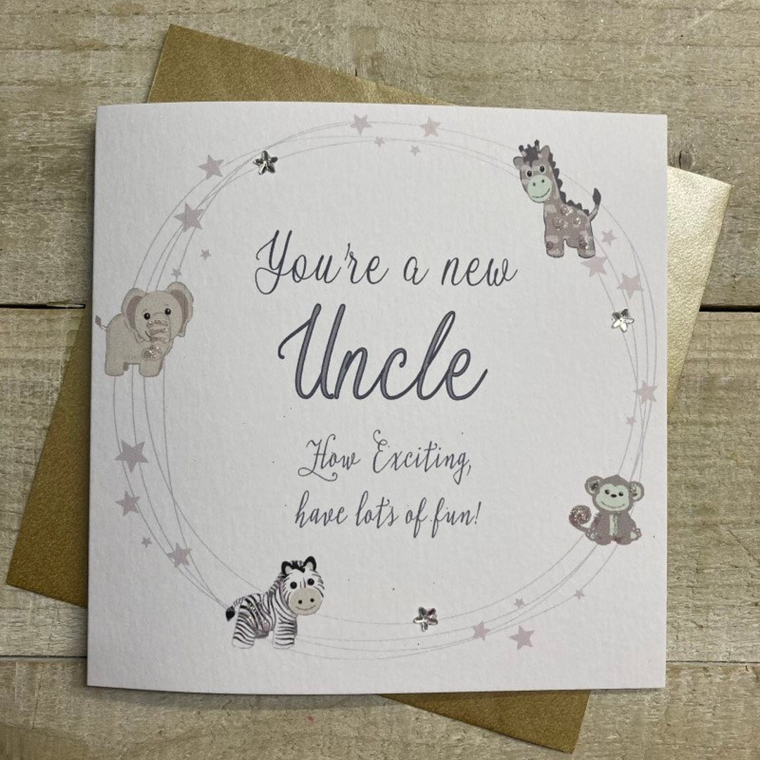 You’re a New Uncle Handmade Card- New Baby Card- Congratulations -new ...