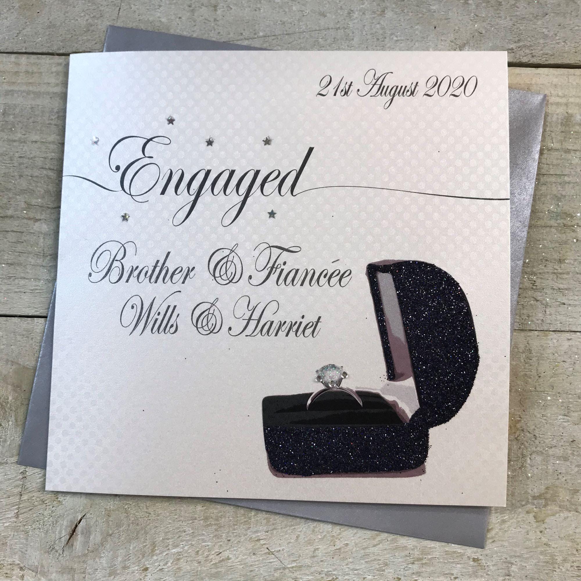 Brother & Fiancée or Sister and Fiancé Card - Engagement Ring Design ...