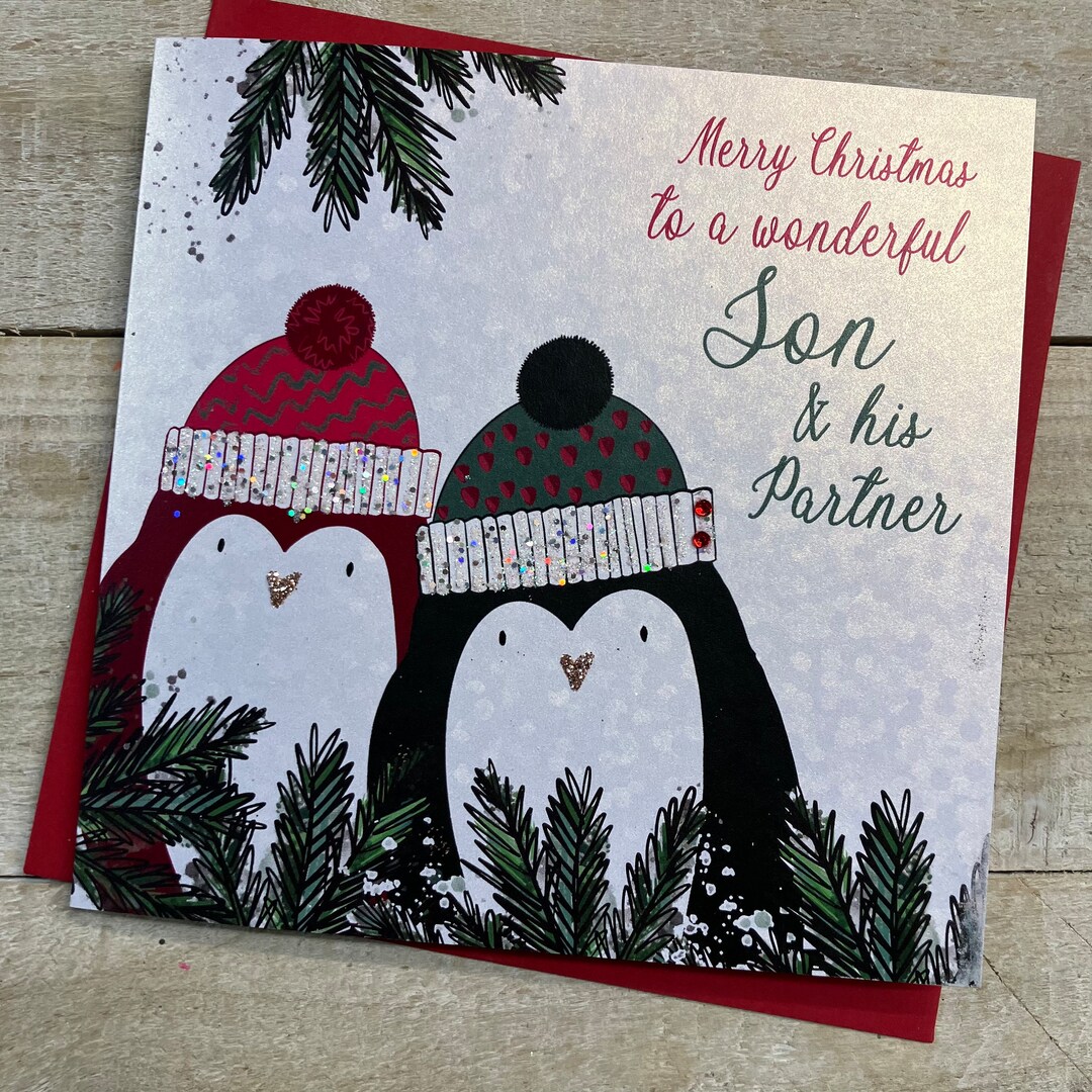 Son & Partner, Son and Family, Girlfriend, Wife Christmas Handmade Card ...