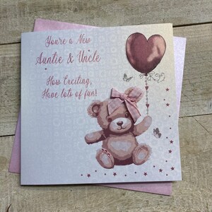 You’re a New Auntie & Uncle Handmade Card- New Baby Card ...